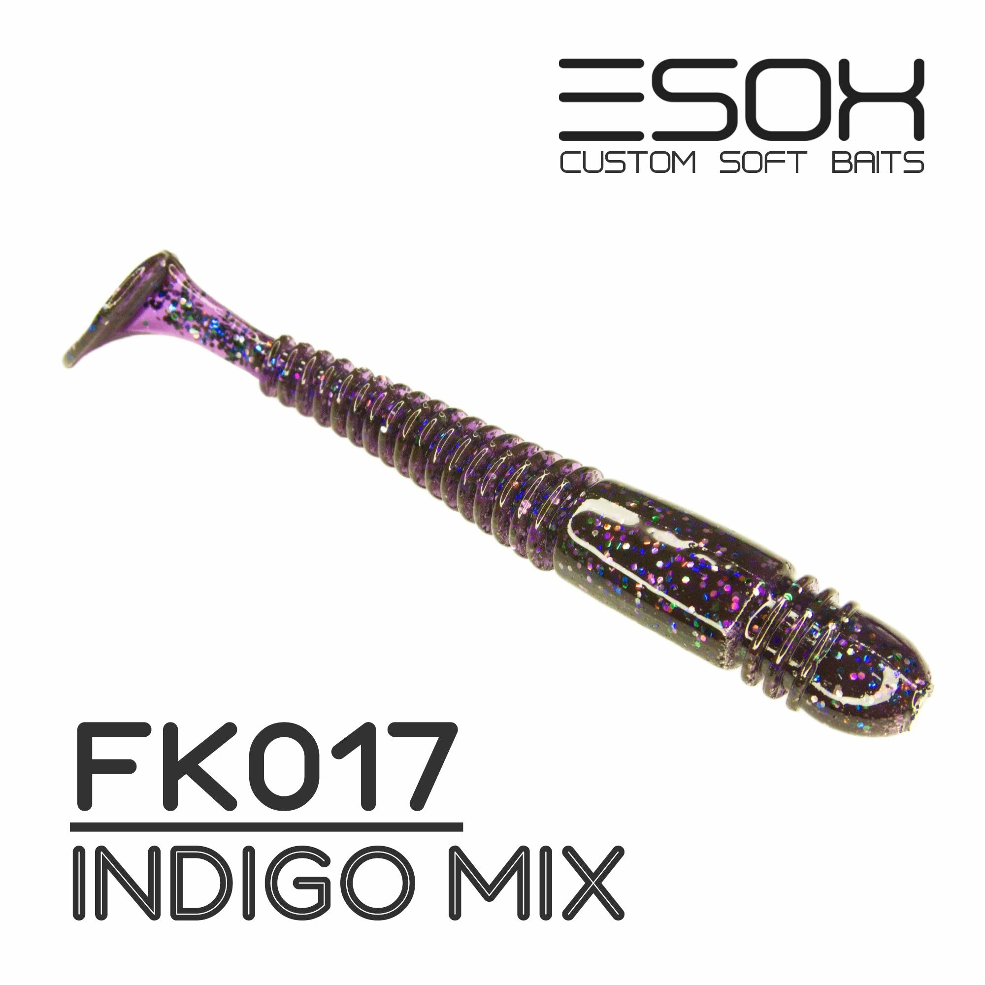 ESOX Tiga 3.9" (100мм) 5 шт. / Мягкая приманка для рыбалки