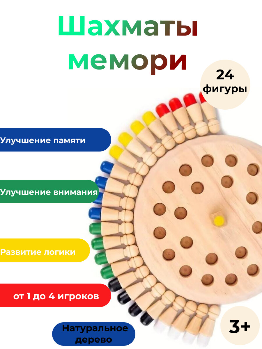 Шахматы для тренировки памяти "Мемори", настольные игры, шахматы мемори, от 3 лет