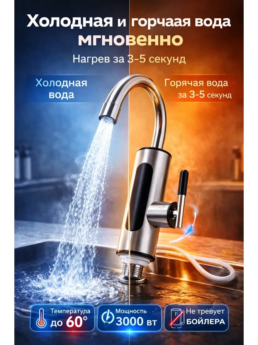 Водонагреватель-кран проточный электрический