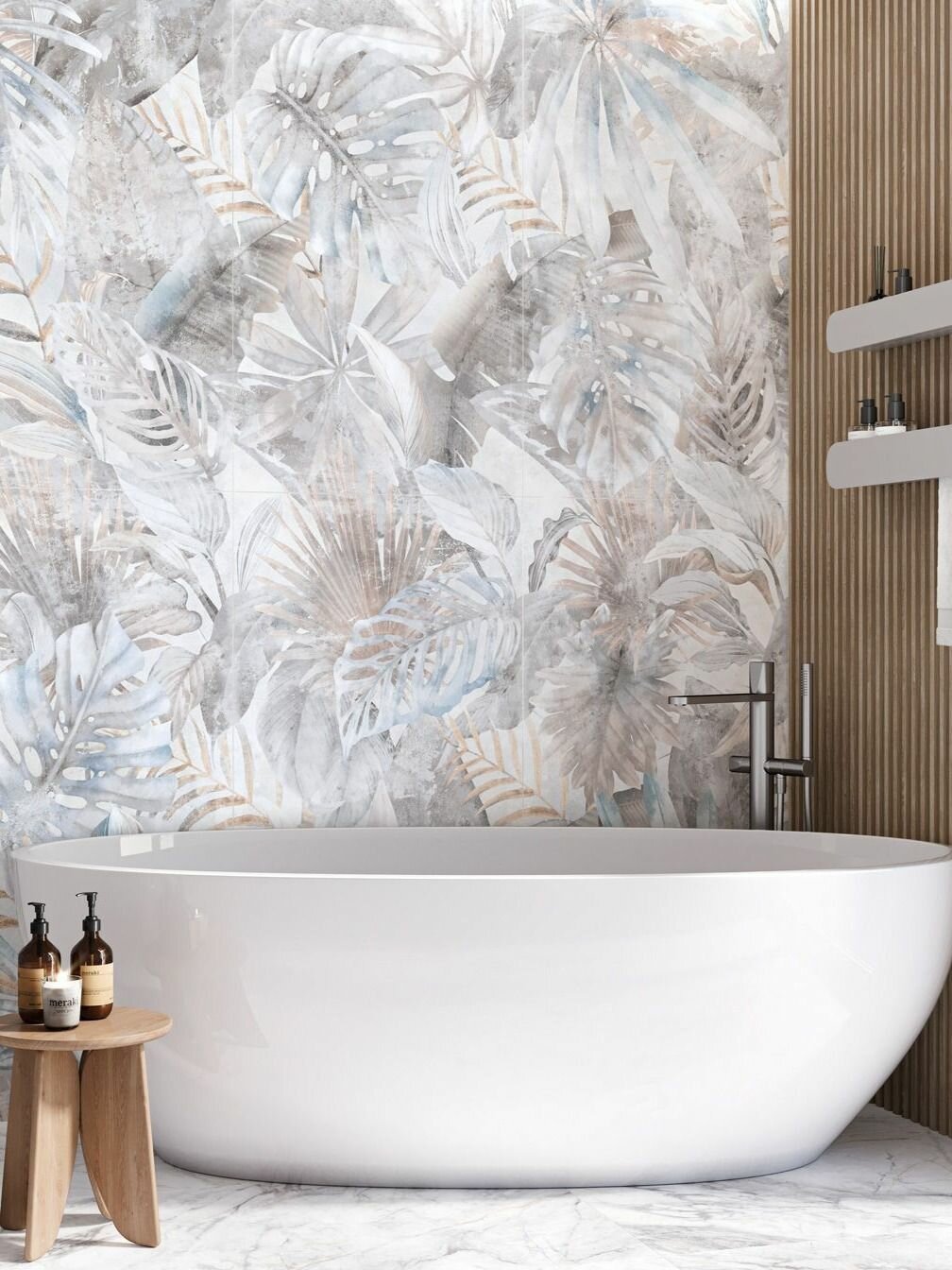 Керамогранит Багамы Флористика светлый / Bahamas Floristry Ligh 1200x600мм Матовая