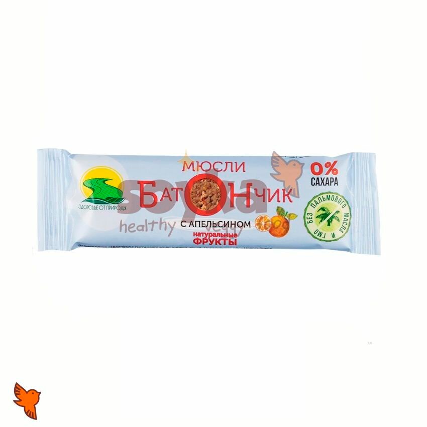 Батончик мюсли с апельсином БОН, 30г