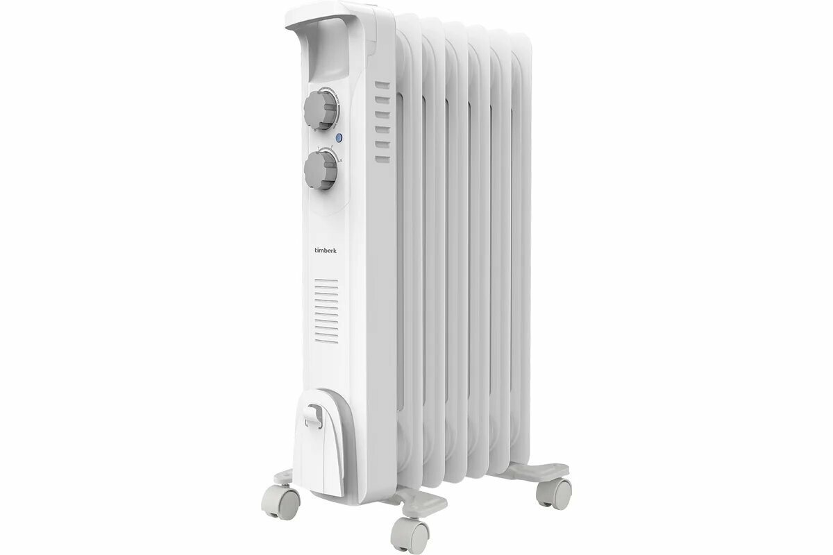 Масляный обогреватель Timberk TOR 21.1507 BC, белый, напольный, 15 секций