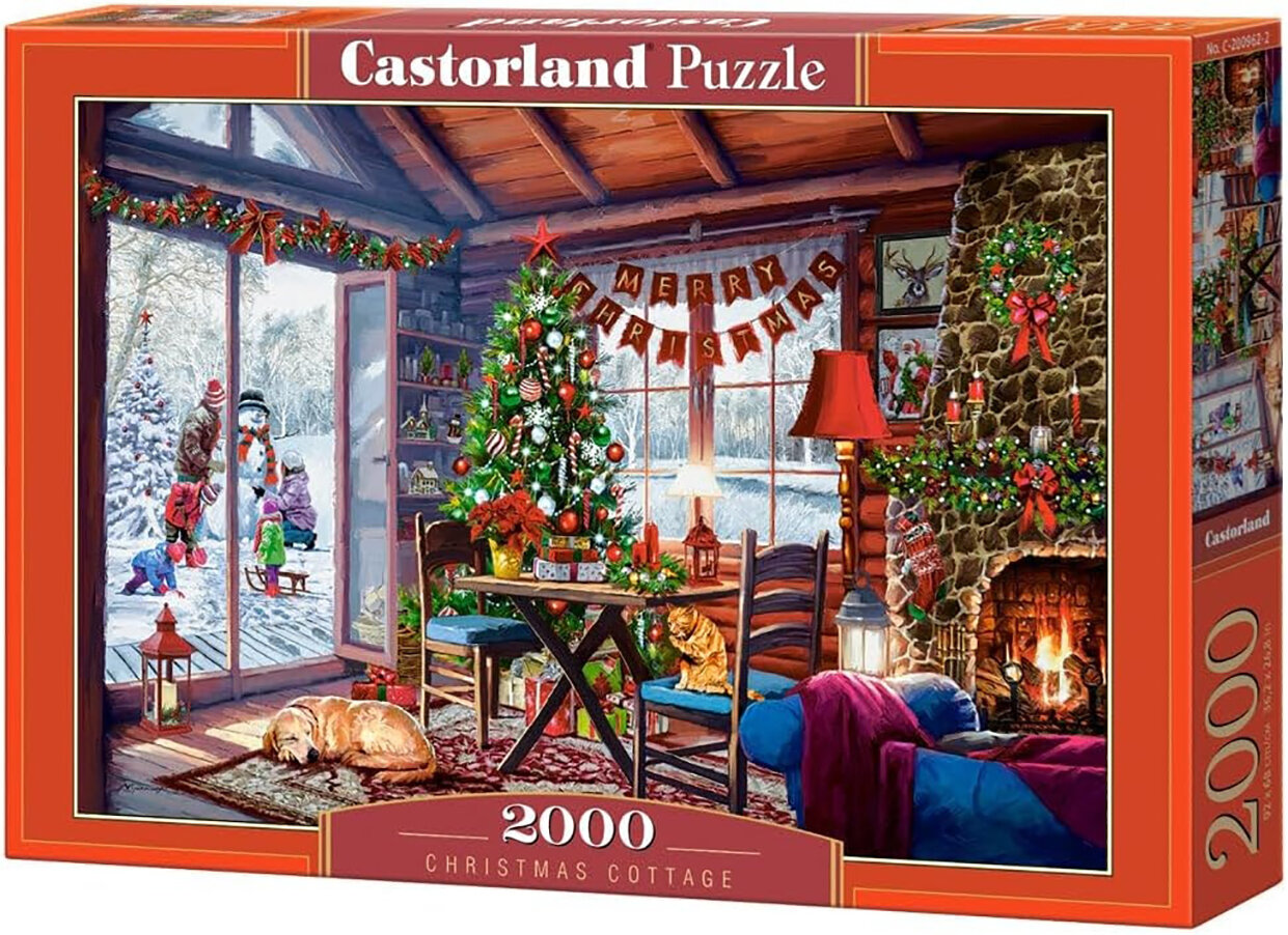Пазл для взрослых Castorland 2000 деталей, элементов: Рождественский домик