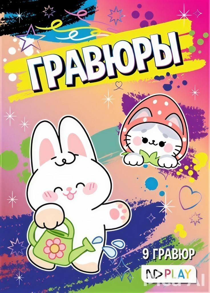 Набор гравюр ND Play Пушистые друзья , с маркировкой (315664)