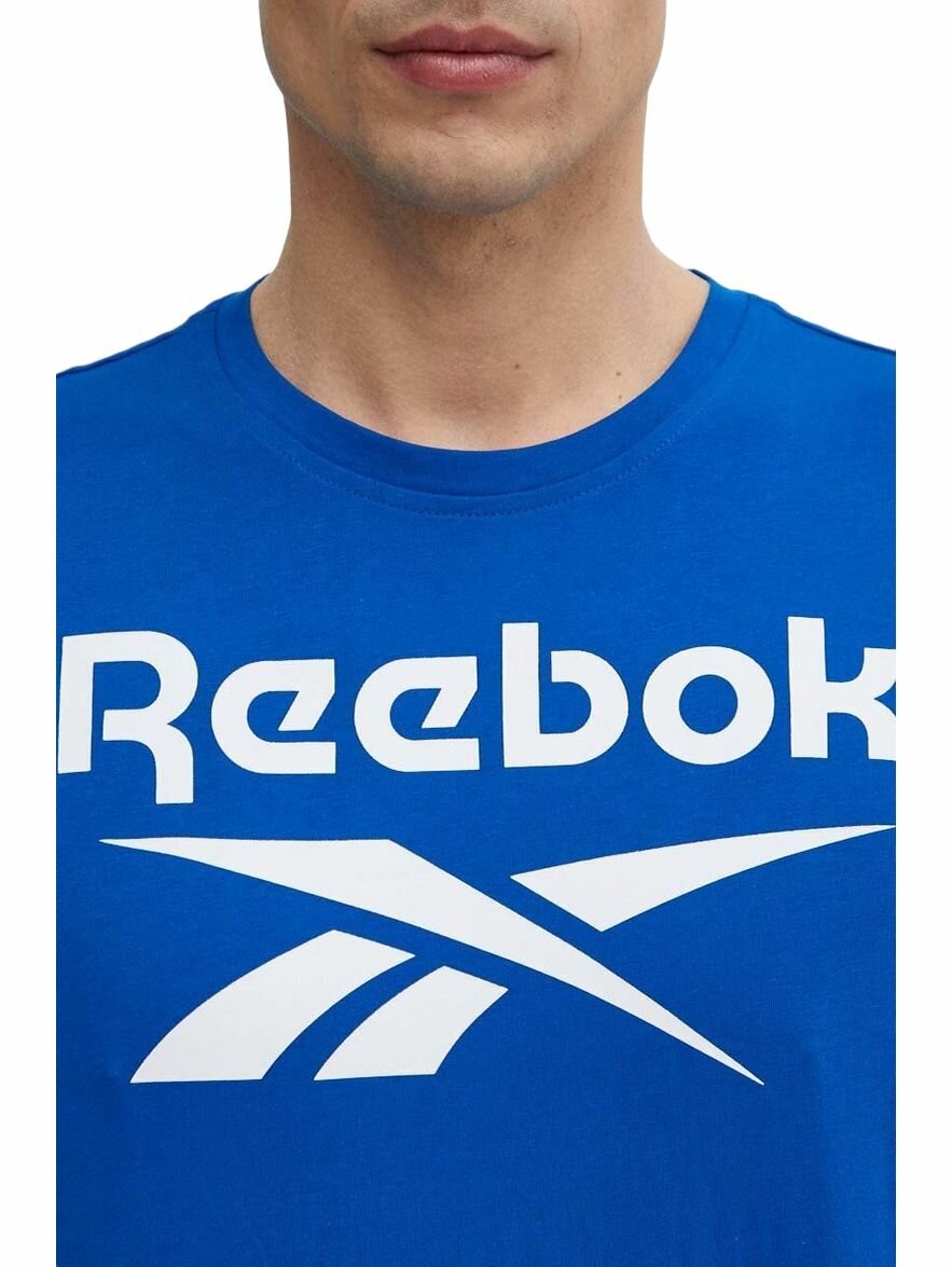 Футболка спортивная Reebok Identity Stacked Logo T-Shirt, 1 шт., размер S INT, синий — фото 1