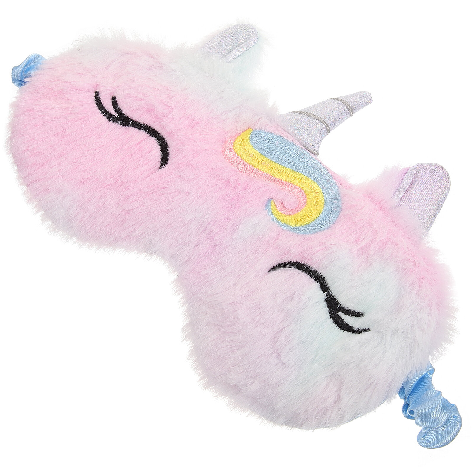 Детская плюшевая маска для глаз в виде единорога для послеобеденного сна (фиолетовая с эффектом тай-дай)