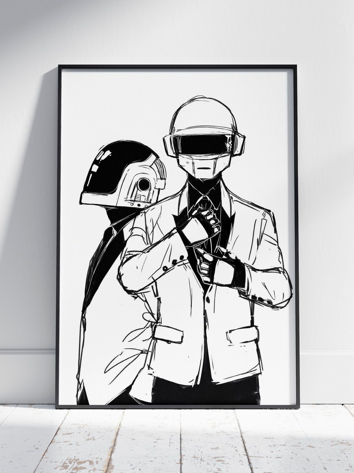 Плакат на стену для интерьера Дафт Панк (Daft Punk 24) - Постер по музыке и артисту формата A4 (21x30 см)