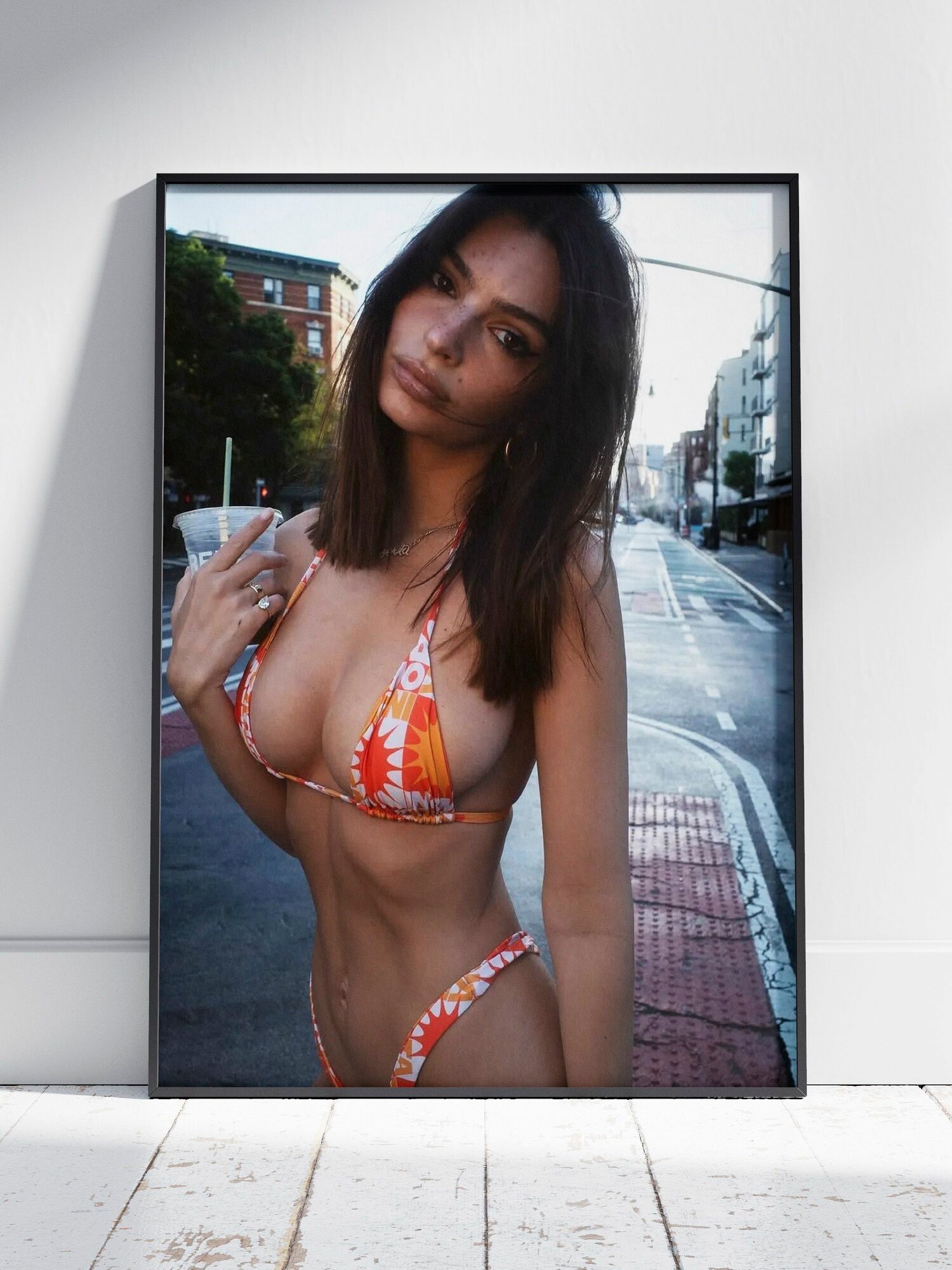 Плакат на стену для интерьера Эмили Ратаковски (Emily Ratajkowski 11) - Постер по модели, бренду и моде формата A4 (21x30 см)