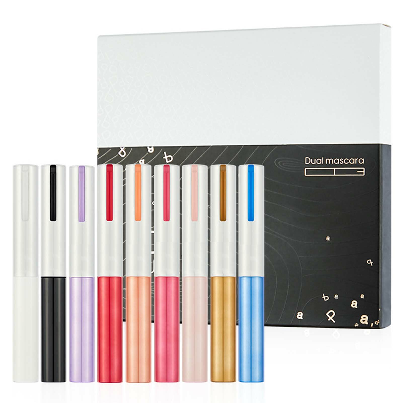 Набор из 9 длинных густых цветных тушей для ресниц, водостойкая тушь для макияжа глаз, устойчивая к размазыванию