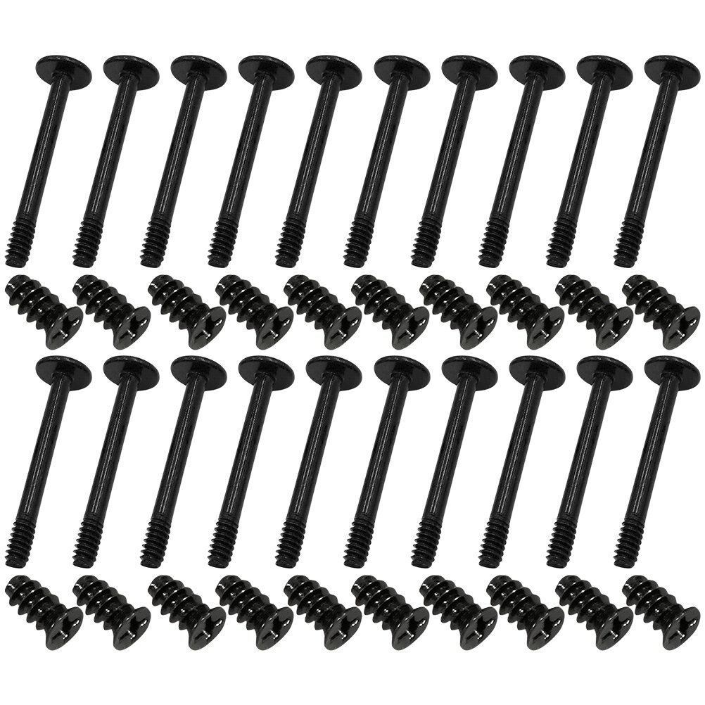 Длинные винты для корпусных вентиляторов и систем водяного охлаждения, саморезы с плоской головкой для корпуса и отсека блока питания (25 длинных винтов + 25 коротких винтов, всего 50 штук)