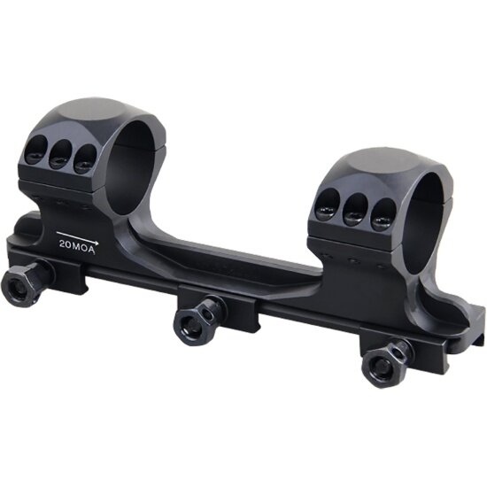 Кронштейн Vector Optics X-Accu 1.4" High Profile 30мм на Picatinny 20MOA, база 154мм, высокий (h=20мм), 6 винтов, 240г