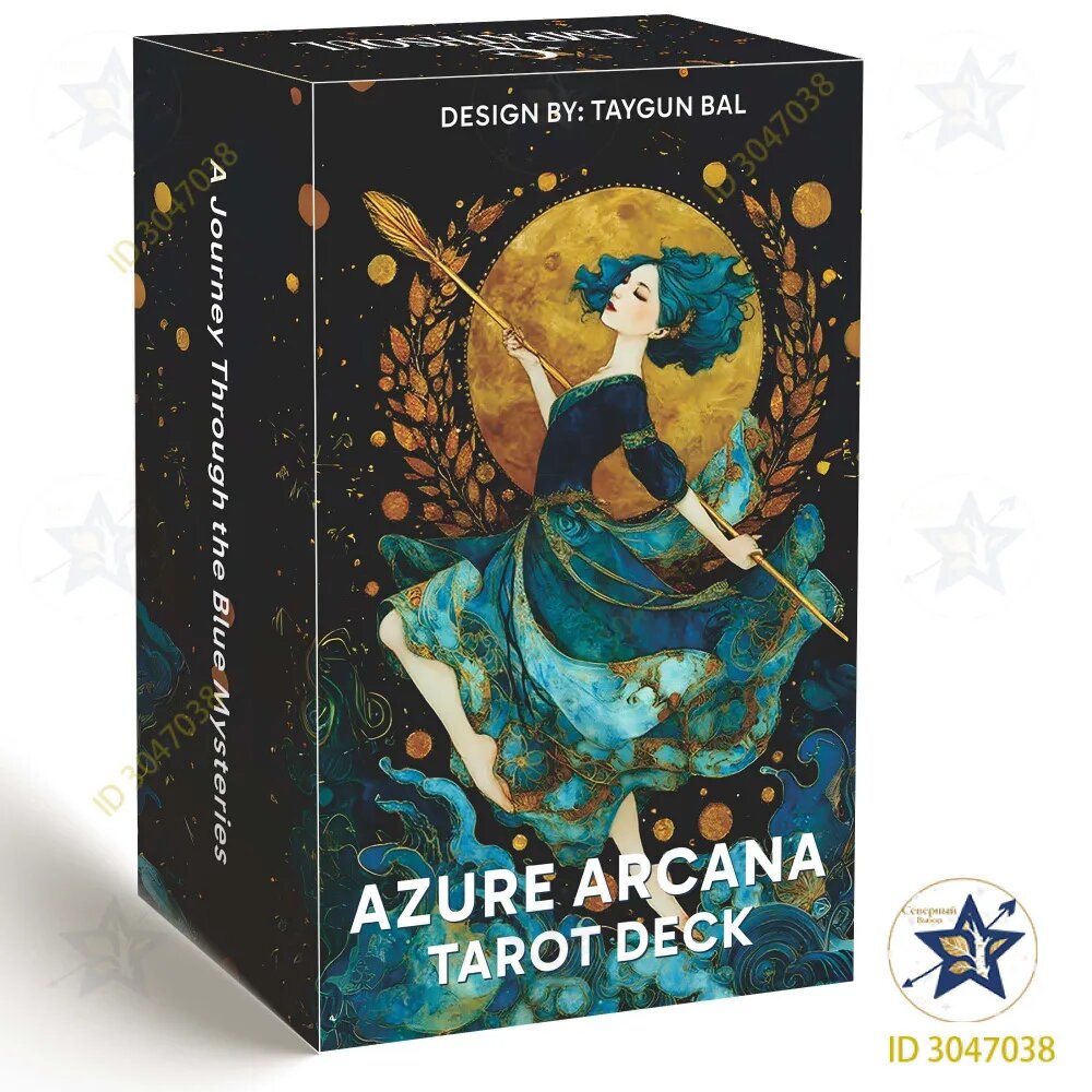 Азаре аркана таро Синяя карта секретаро 12x7 см 78 карт. Полная колода с авторской традицией