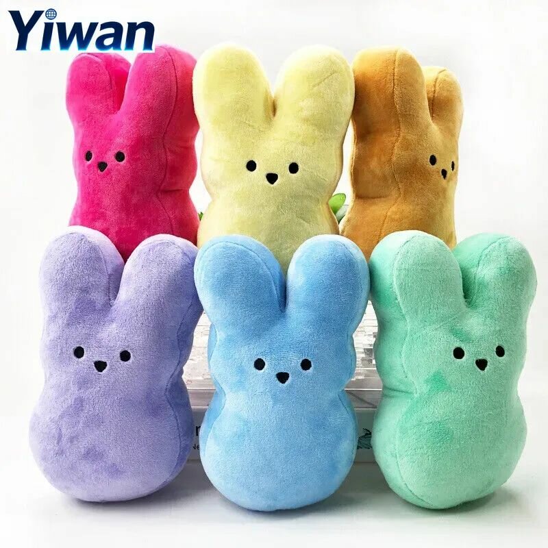 Плюшевый заяц Peeps 15 см, пастельная игрушка для детей, пасхальный подарок