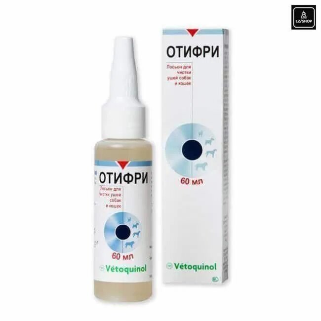 Vetoquinol Otifree лосьон для ухода за ушами для собак и кошек 60 мл — фото 1