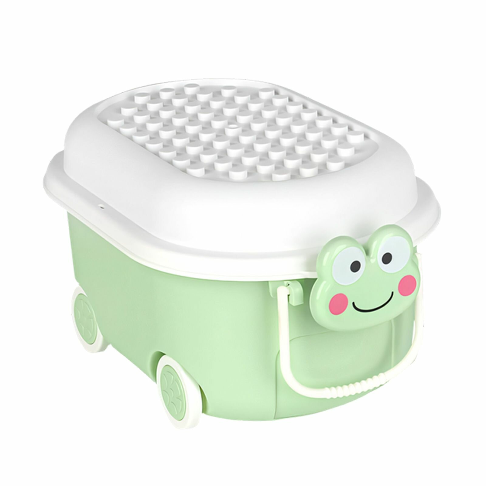 Прочный пластиковый сундук для игрушек с колесами