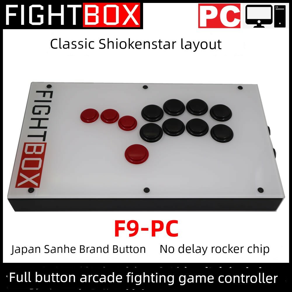 F9 полный-кнопочный аркадный игровой контроллер для ПК, бренд FIGHTBOX, совместимый с Street Fighter III,