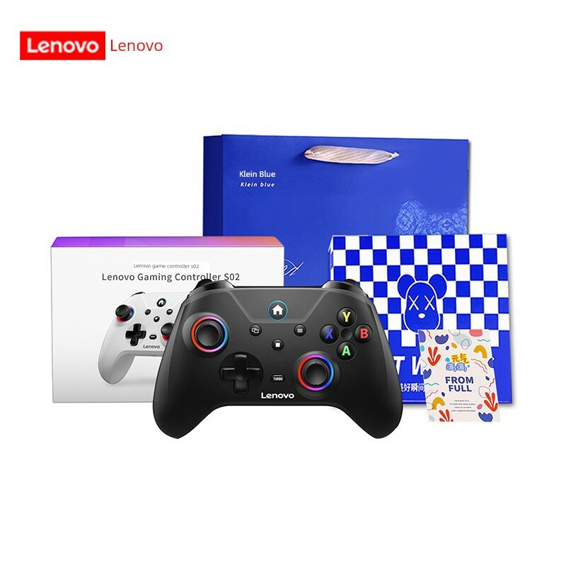 Темно-черный беспроводной геймпад S02 с подарочной коробкой Klein Blue для ПК, Switch, Steam, Xbox