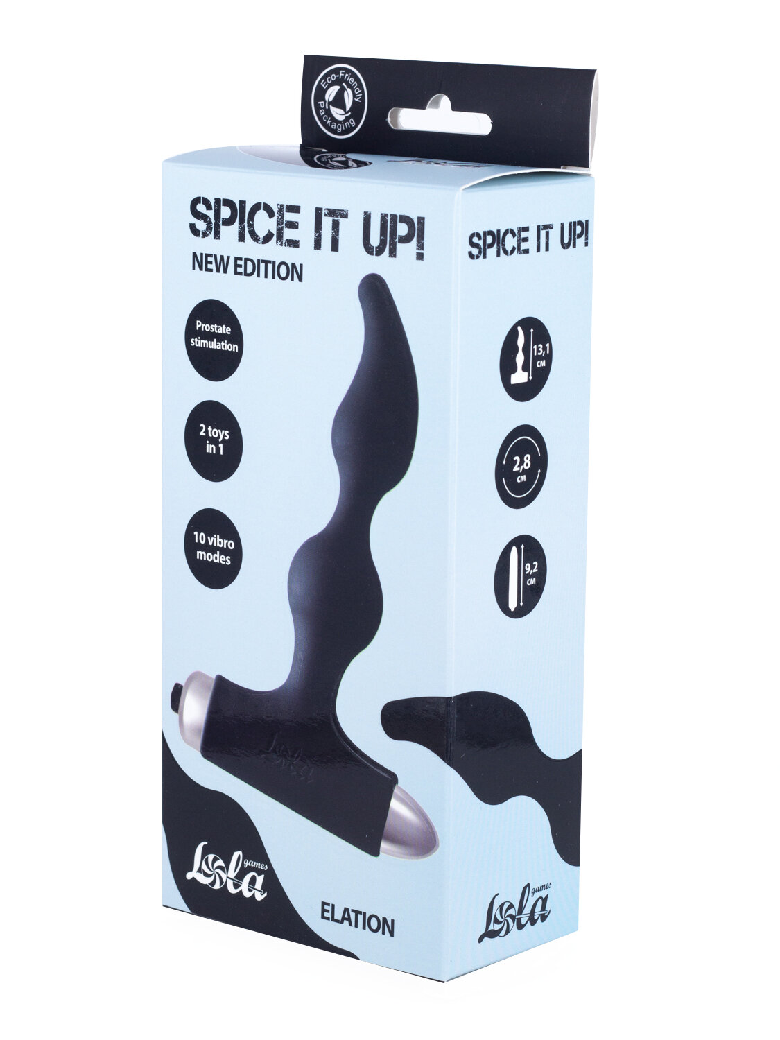Анальная пробка с вибрацией Lola Games Spice It Up "Elation", 10 режимов, силикон, стимуляция простаты, 13.1 см