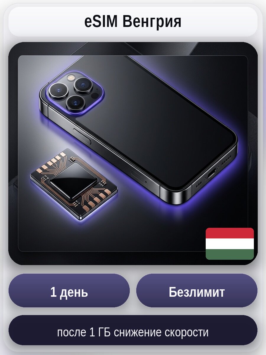 ESIM для мобильного интернета: безлимит на 1 день | Венгрия | Виртуальная СИМ-карта