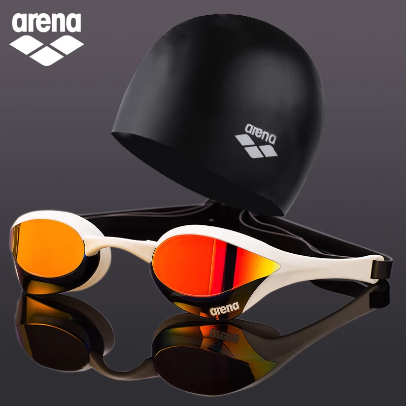 Arena 180M RDSW + черная шапка с сертификатом FINA плавательные очки