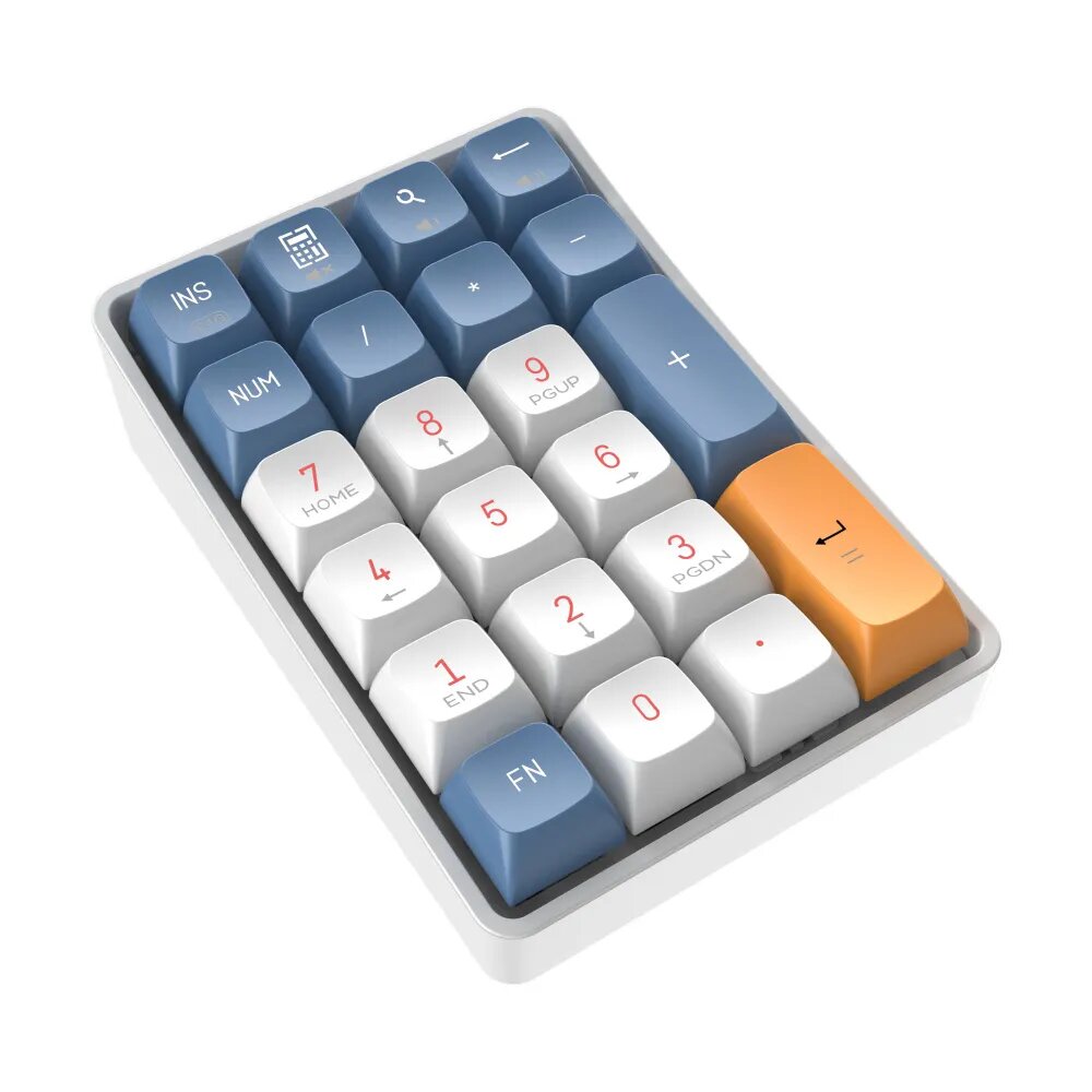 Игровая клавиатура беспроводная , Английская раскладка, белый, синий