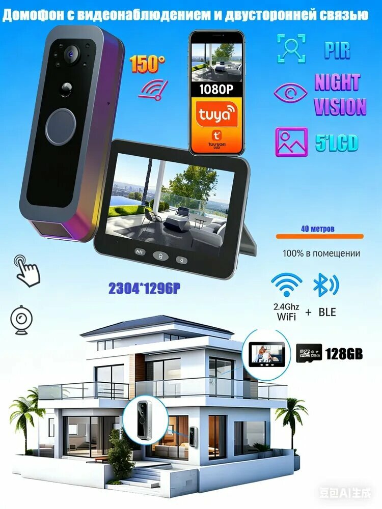 Звонок дверной 45дБ IP65