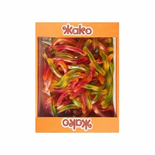 Мармелад червяки Жако с цитрусовым вкусом (без обсыпки сахаром) 1 кг