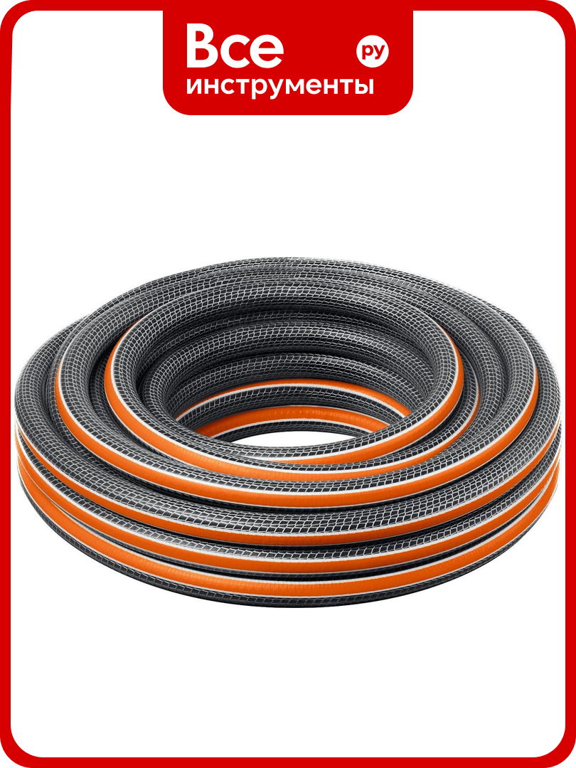 Поливочный шестислойный шланг Grinda Proline ultra 6 3/4", 25 м, 25 атм, двойное армирование 429009-3/4-25