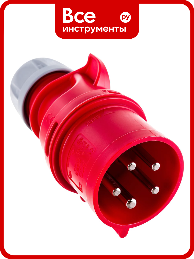 Кабельный вилка-фазоинвертор PCE 32А 400V 3P+N+E IP44 7025-6