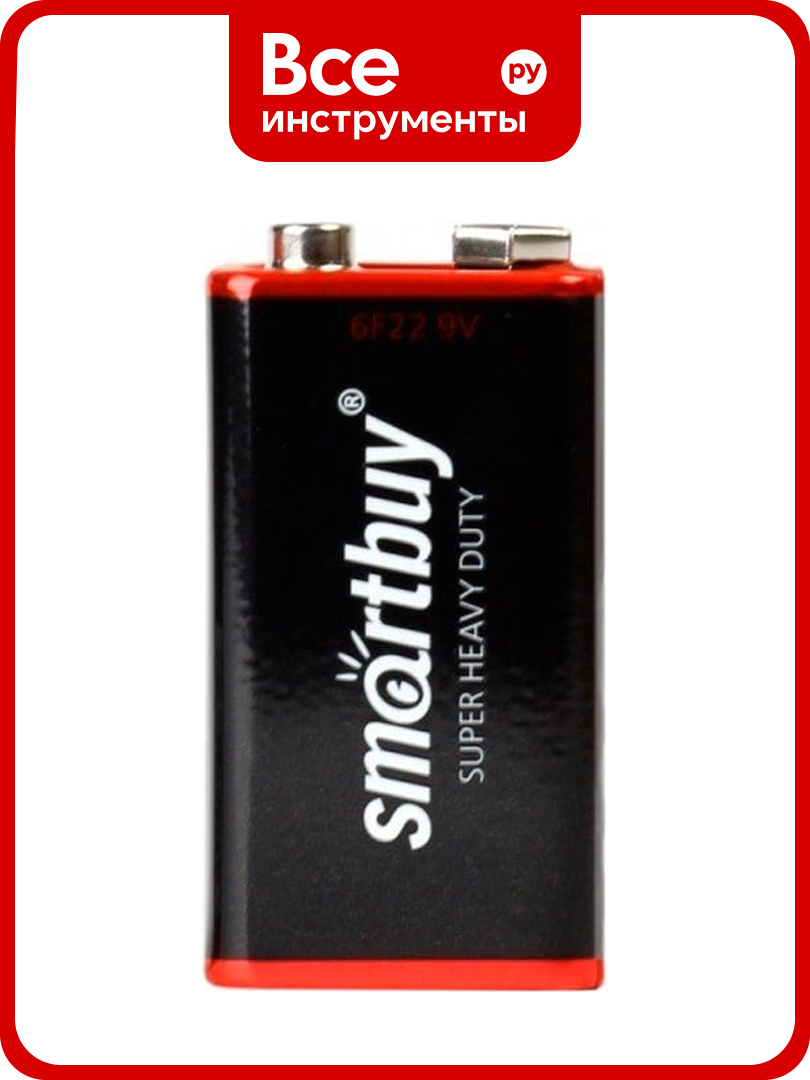 Батарейка Smartbuy солевая крона 6f22/1s (10/400) SBBZ-9V01S