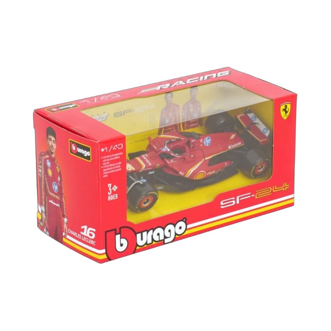 Машинка Bburago 1:43 Charles Leclerc Ferrari SF-24 №16 (18-36844)