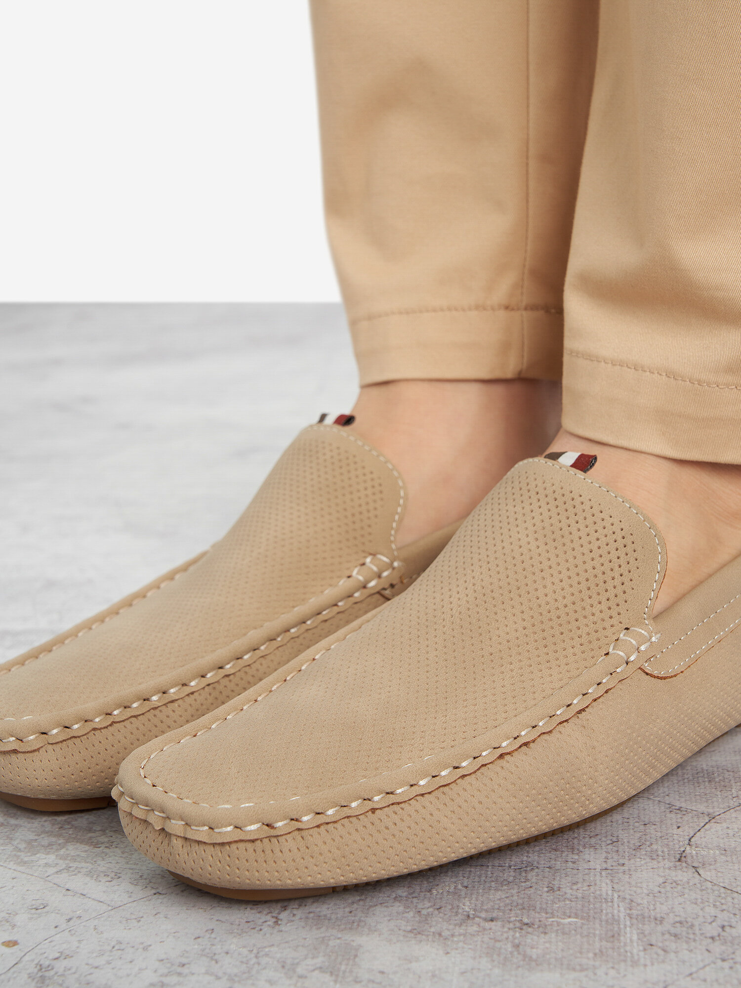 Мокасины INCASS LTH-PERFORATED
