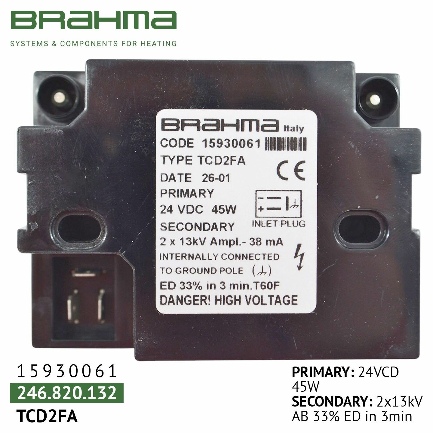 Трансформатор Brahma TCD2FA, 15930061