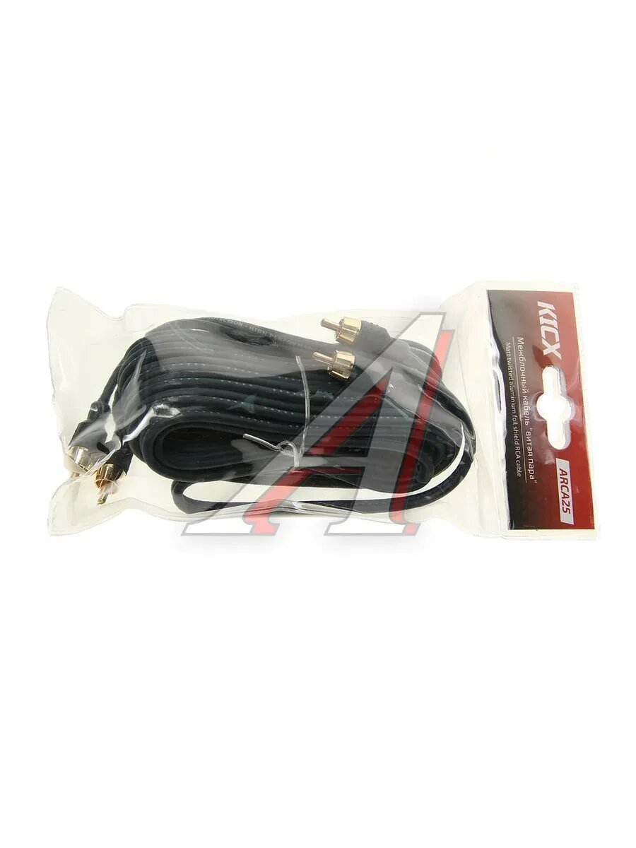 Кабель RCA 2x2 5м KICX, коаксиальный