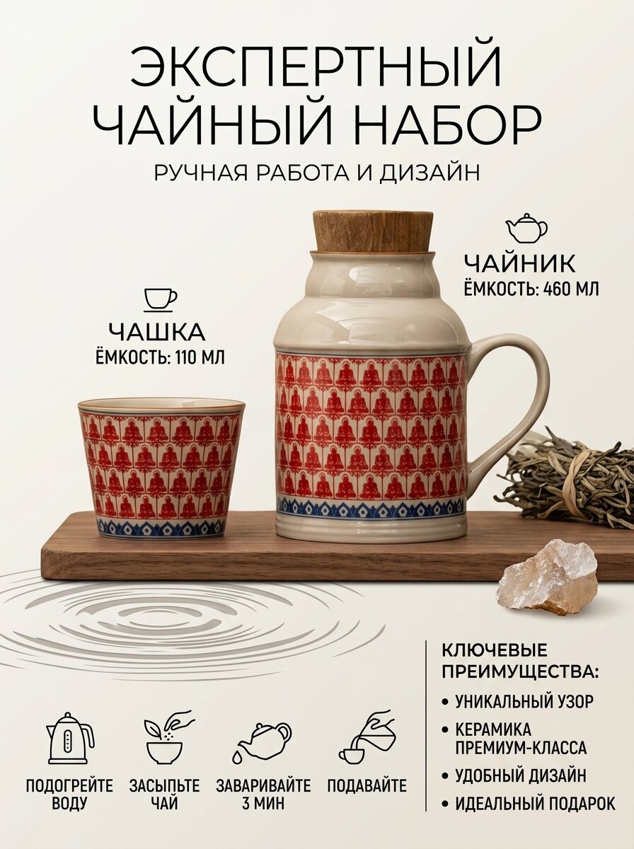 Маленькая красная кружка-заварочный чайник, керамическая чашка для заваривания чая с крышкой
