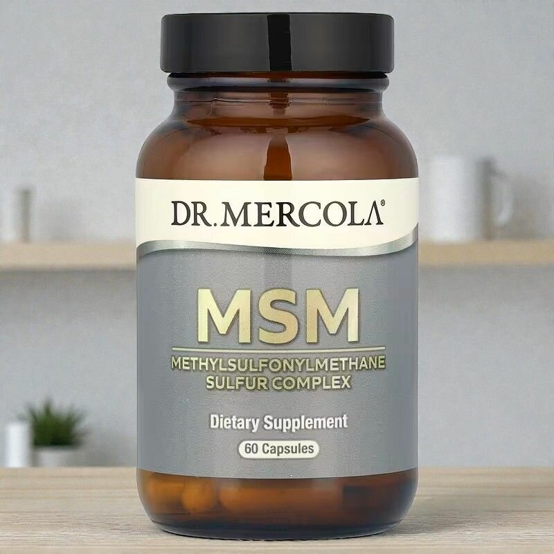 Dr. Mercola, МСМ, комплекс метилсульфонилметана и серы, 60 капсул