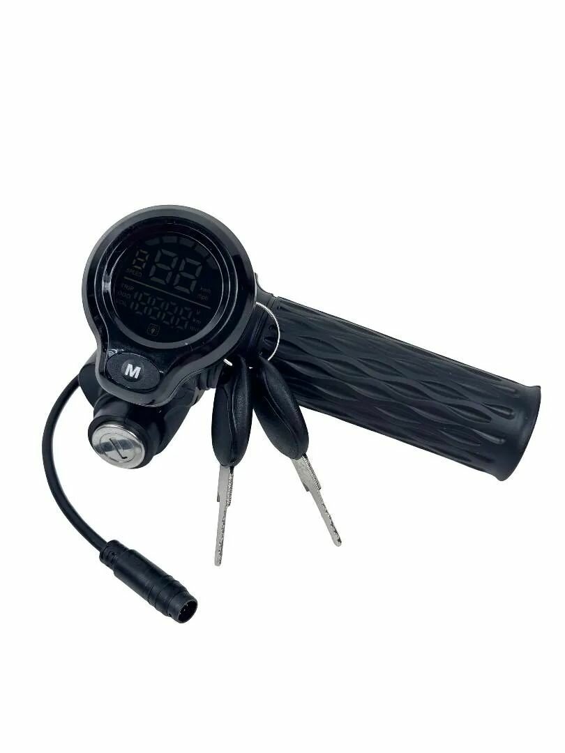 Ручка газа с дисплеем и замком зажигания 8pin для Kugoo C1 Plus (new)