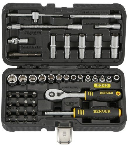 Набор инструментов BERGER BG043-14 универсальный 1/4" 43 пр.