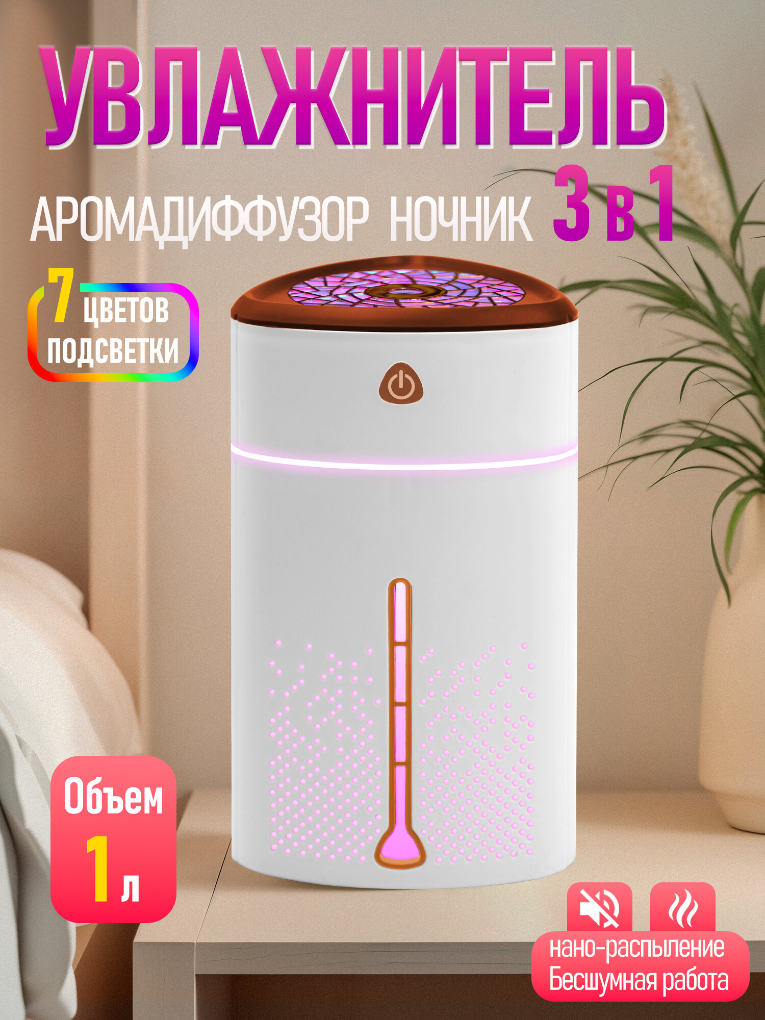 Портативный автомобильный USB-увлажнитель воздуха с треугольником объемом: тихий, умный для дома и путешествий!
