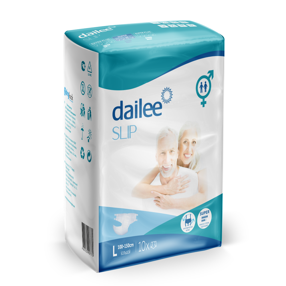 DAILEE подгузники для взрослых для людей С тяжелой степенью недержания SUPER LARGE (большой) N10
