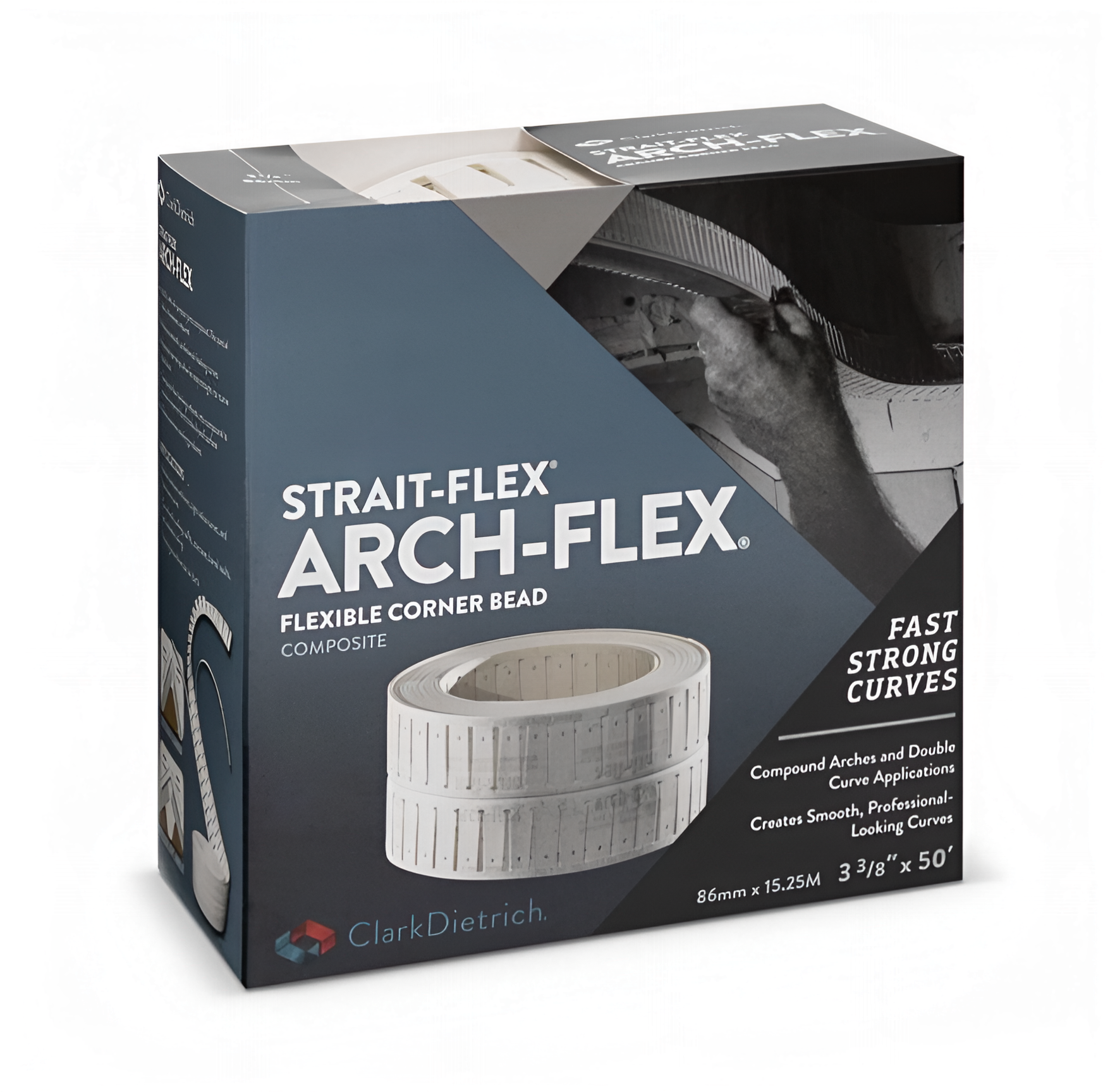 Лента композитная ПВХ AF-ARCH-FLEX, 15м, 86 мм/0,84 мм, влагостойкая, арт. AF-ARCH-FLEX