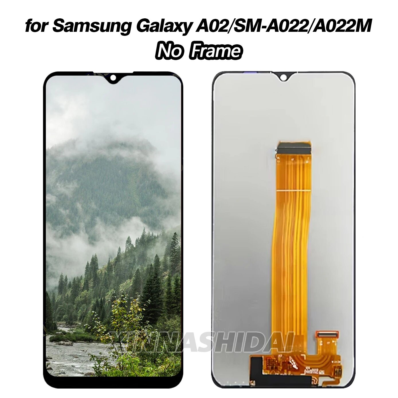 Дисплей для Samsung Galaxy A02/A022M, черный, без рамки