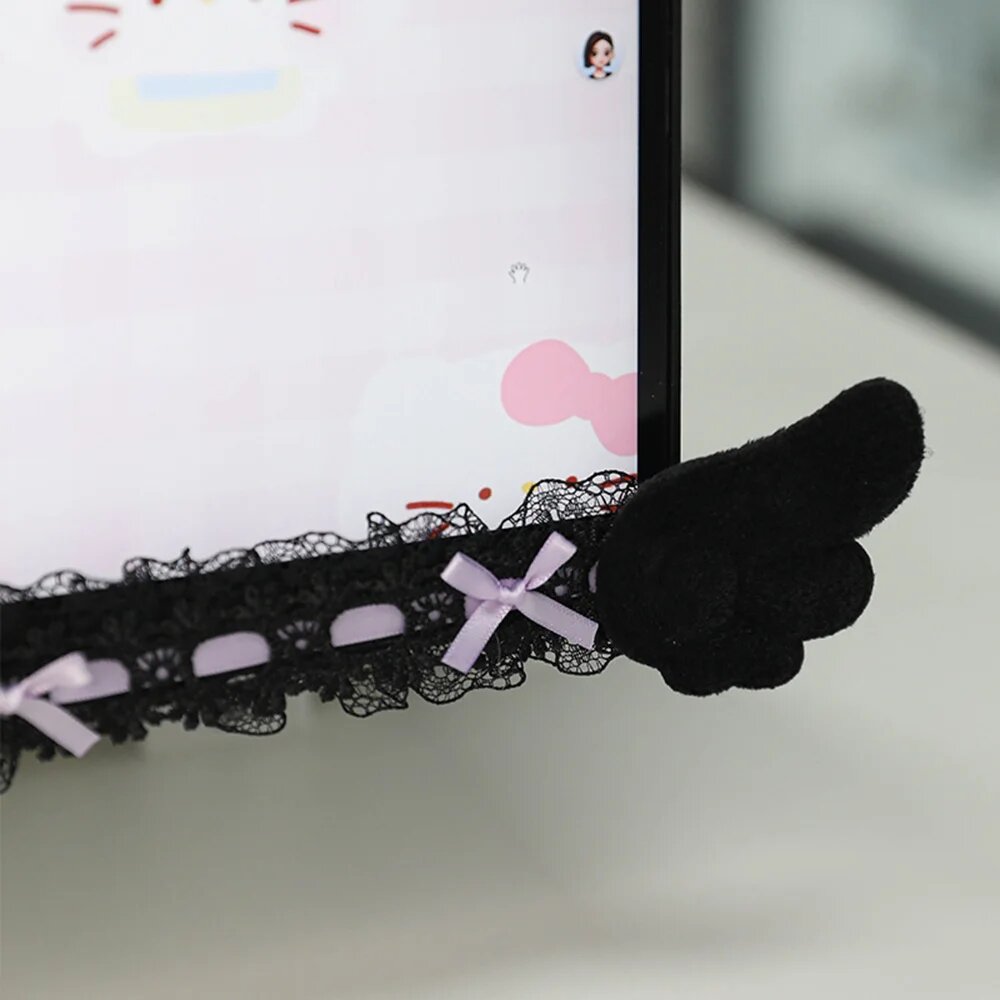 Декоративные наклейки-бантики для монитора Feisifan Черный, 27inch, Black Purple
