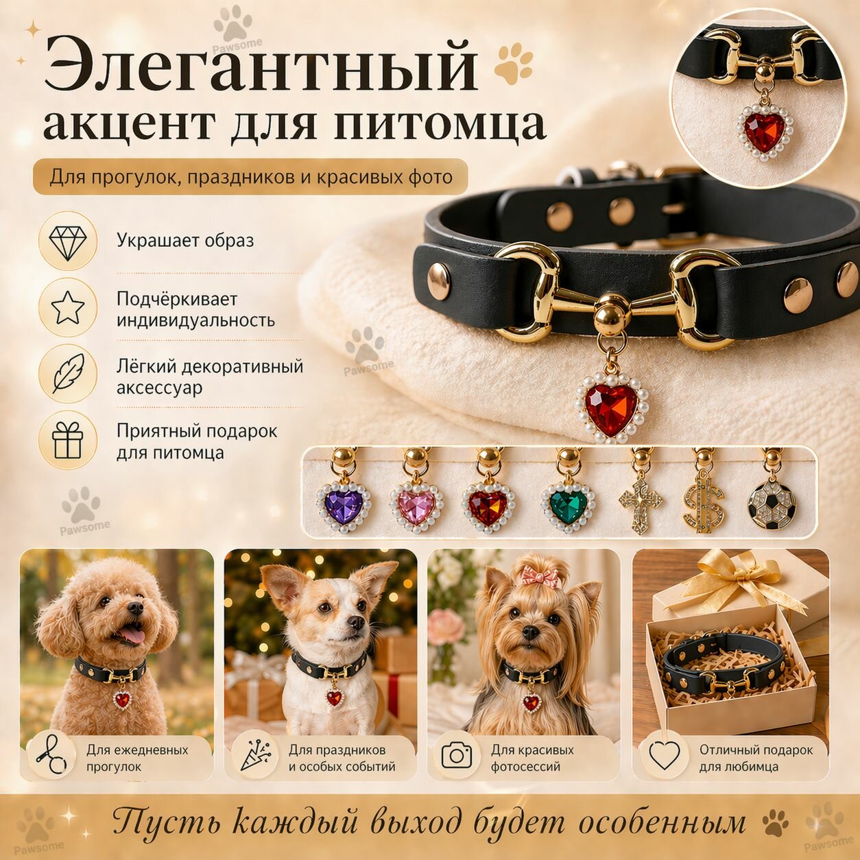 Брелок-ошейник для собак и кошек с перстнем и камнем, люксовый аксессуар для питомца ошейник для собак ошейник для кошек аксессуар для питомца брелок ошейник