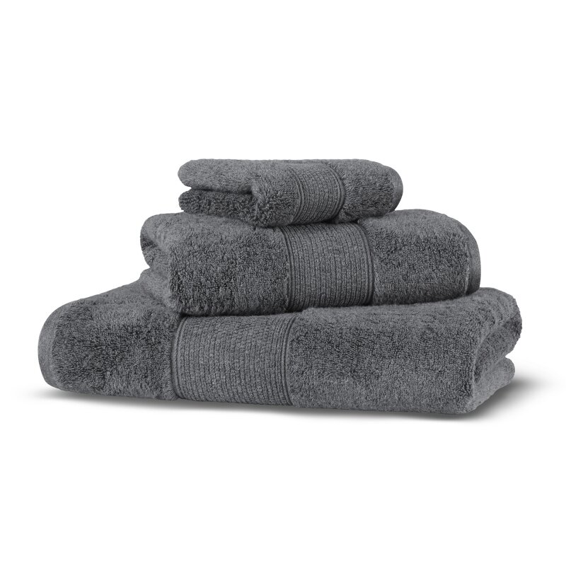 Полотенце из хлопка и модала Hamam, Ash, 30*40 см, темно-серый (dark grey)