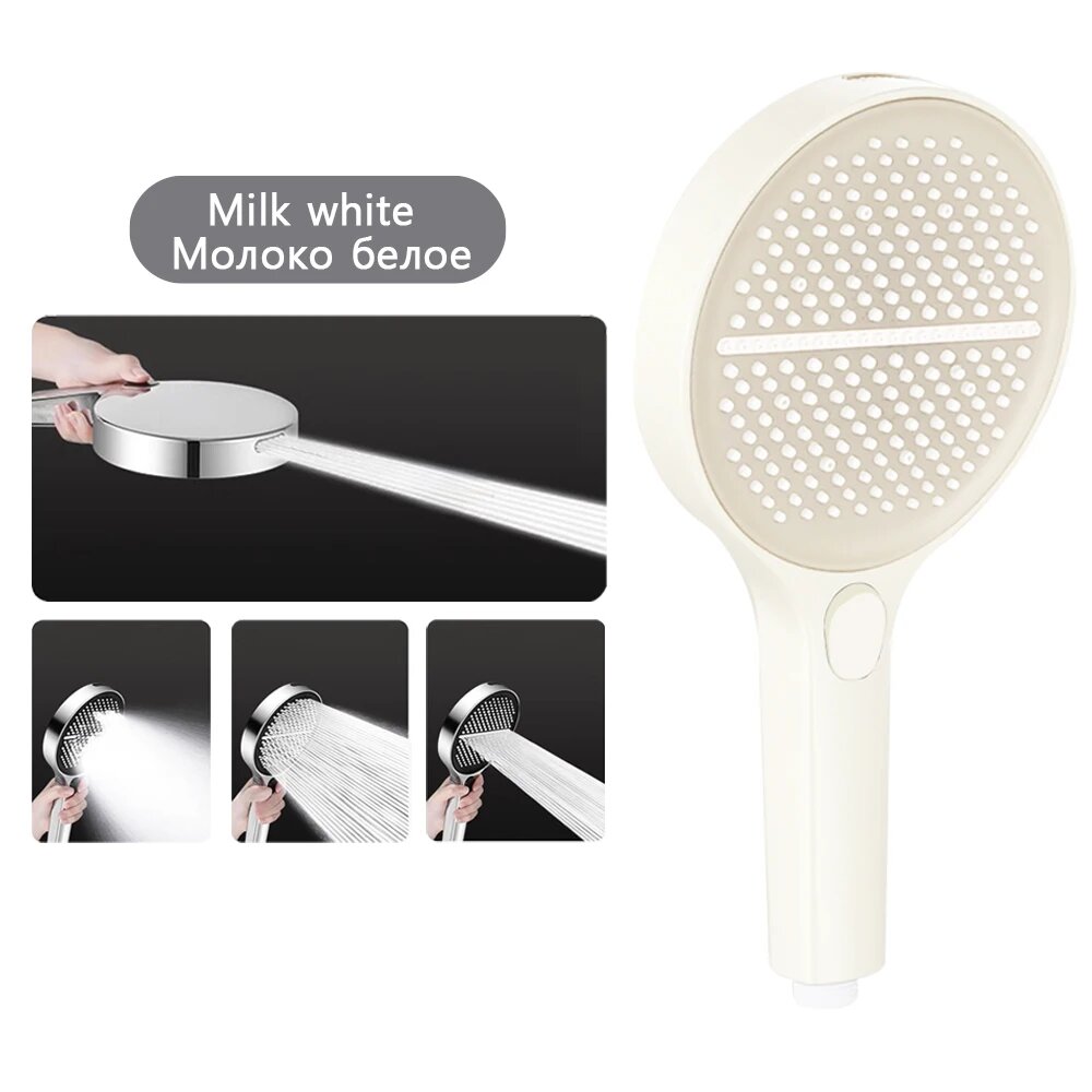 Ручной душ 4 режима ABS пластик черный Milk white