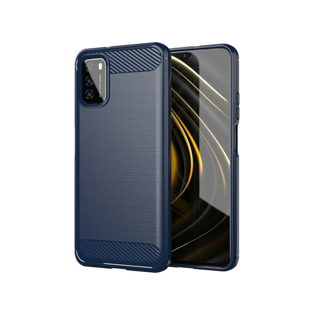 Чехол на Xiaomi Poco M3 (Сяоми поко м3, Ксиоми поко м3) противоударный (темно-синий)