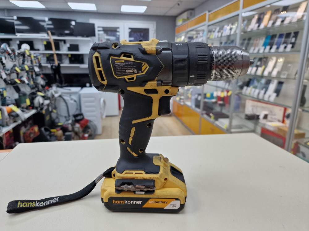 Аккумуляторный шуруповерт Hanskonner HCD1855R 1BatterySystem, бу уценка