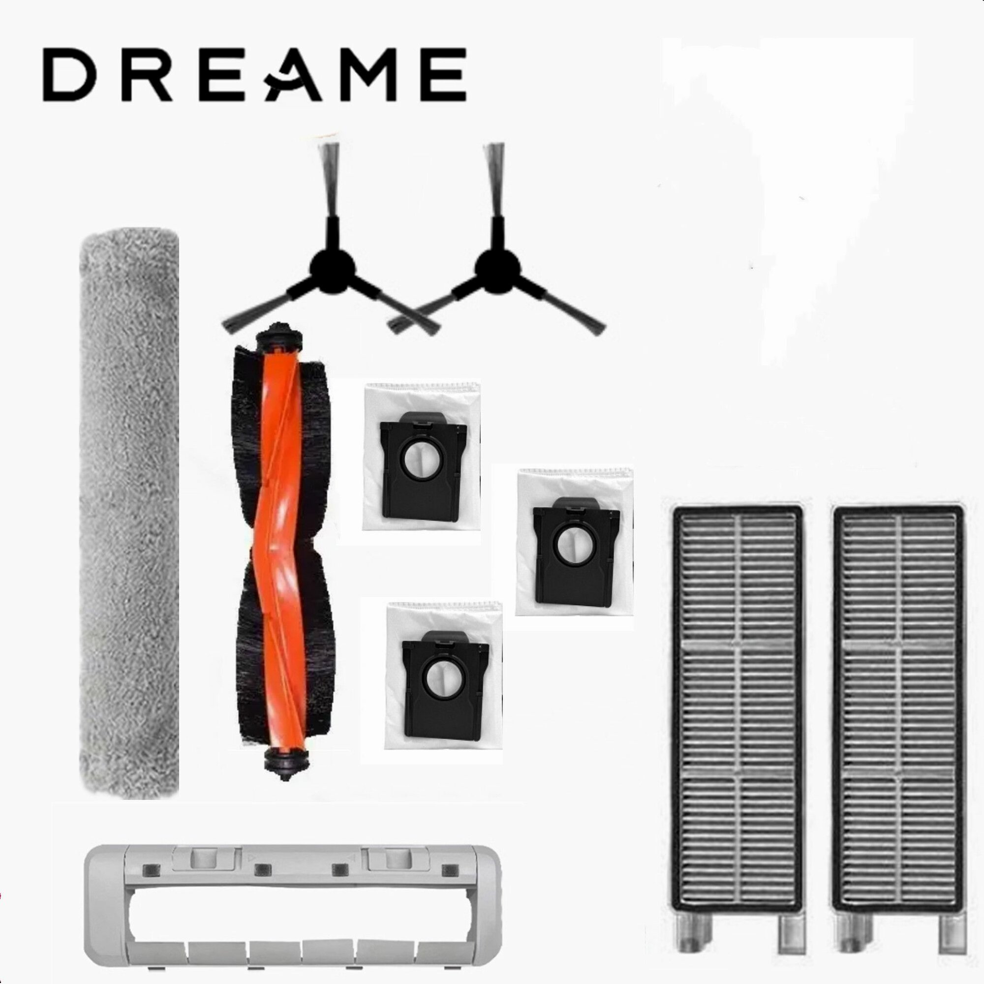 Dream Принадлежности для пылесоса, основная щетка для мешка для сбора пыли, боковая щетка для швабры, комплект чехлов для основной щетки, подходят для Mova Z5/Z5pro/Z50 Ultra