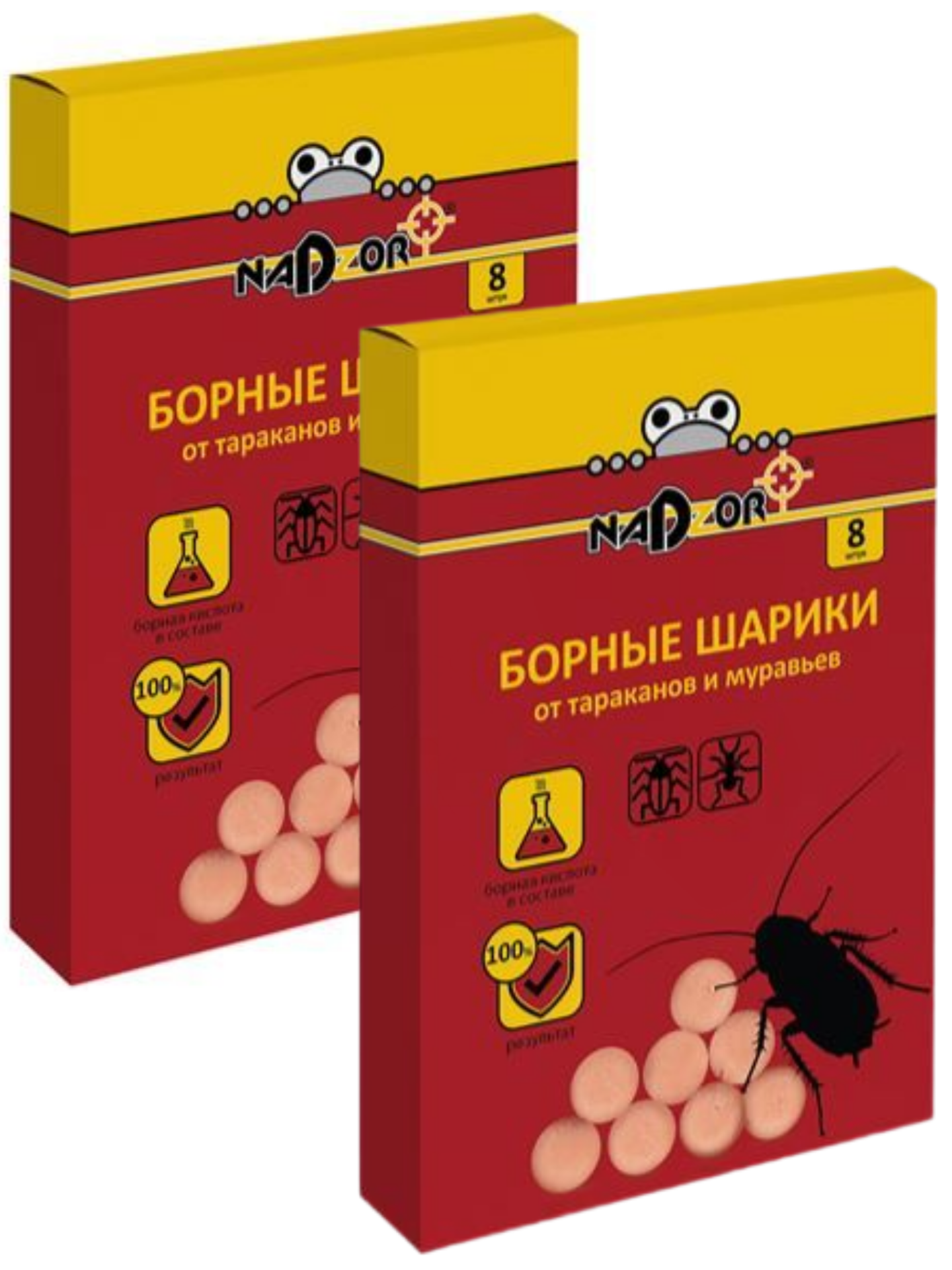 Борные шарики от тараканов, 16 штук, с борной кислотой и ядом, Nadzor